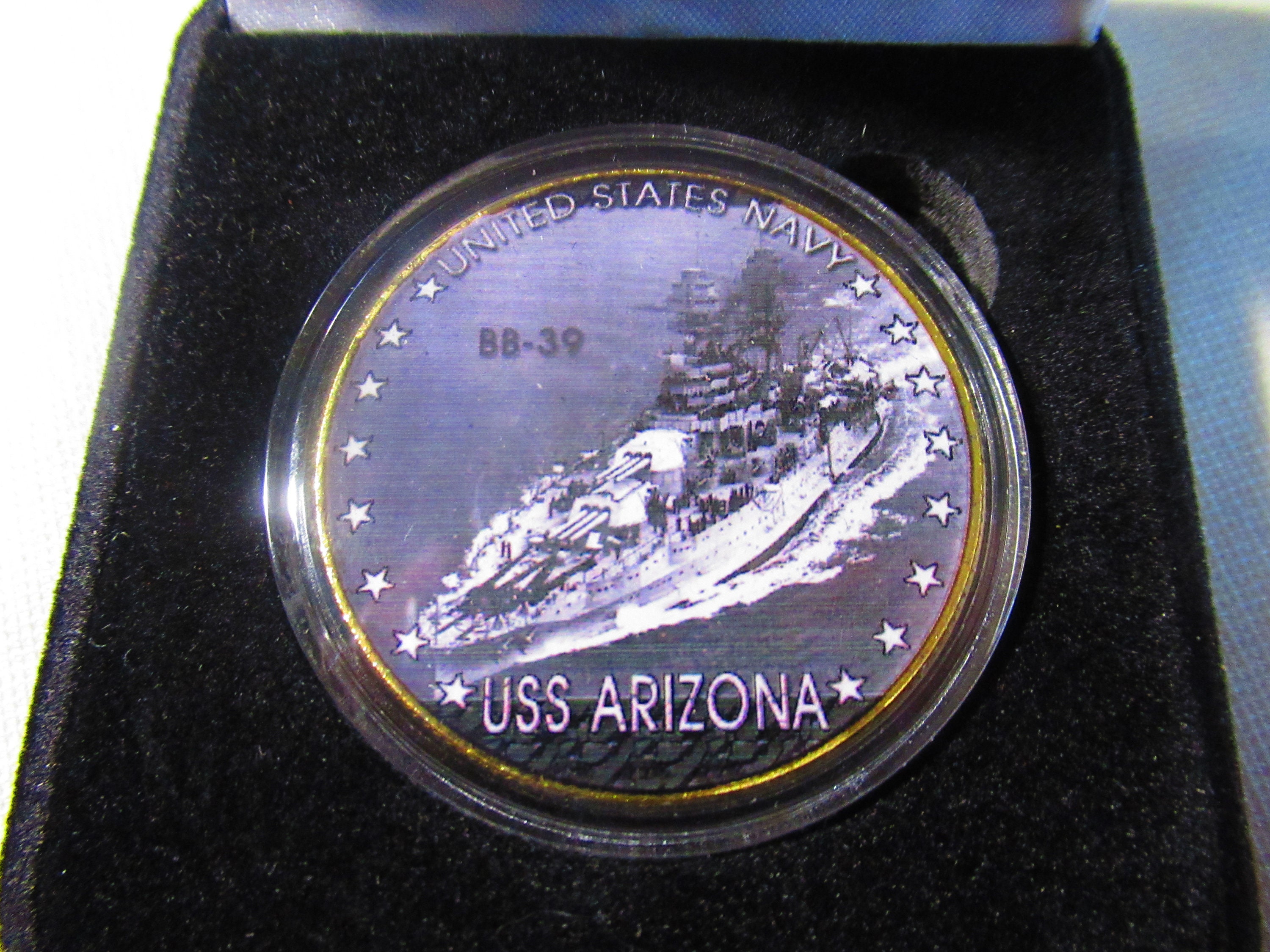 U S Navy USS ARIZONA / BB-39 Challenge Coin | Etsy