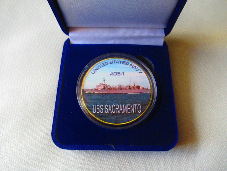 U S NAVY - USS Sacramento AOE-1 Challenge Coin - Etsy