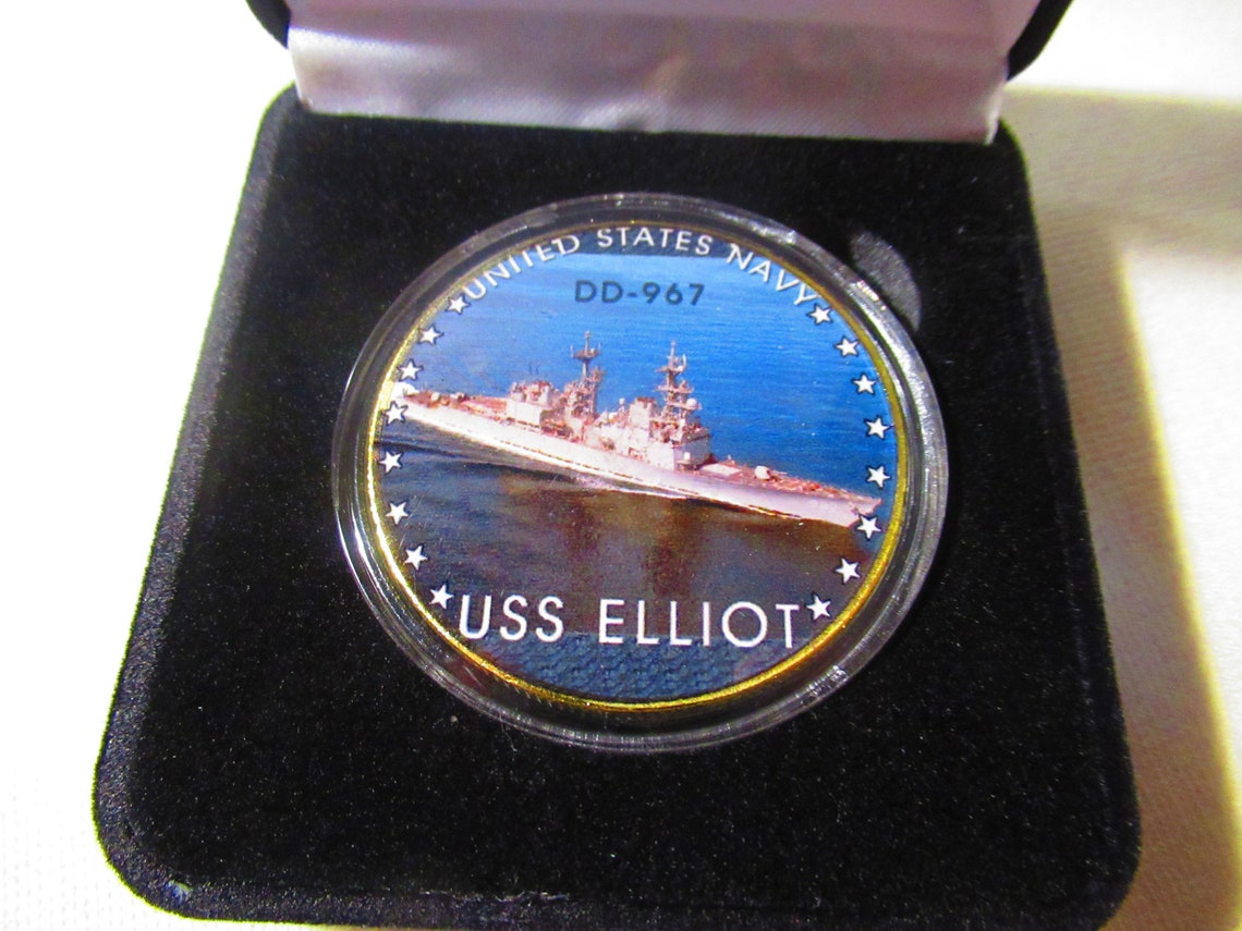 U S Navy USS ELLIOT DD-967 Challenge Coin - Etsy