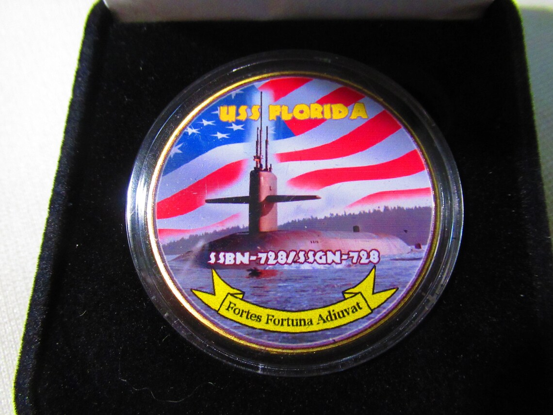 U S Navy Submarine USS FLORIDA / SSBN-728 Challenge Coin | Etsy