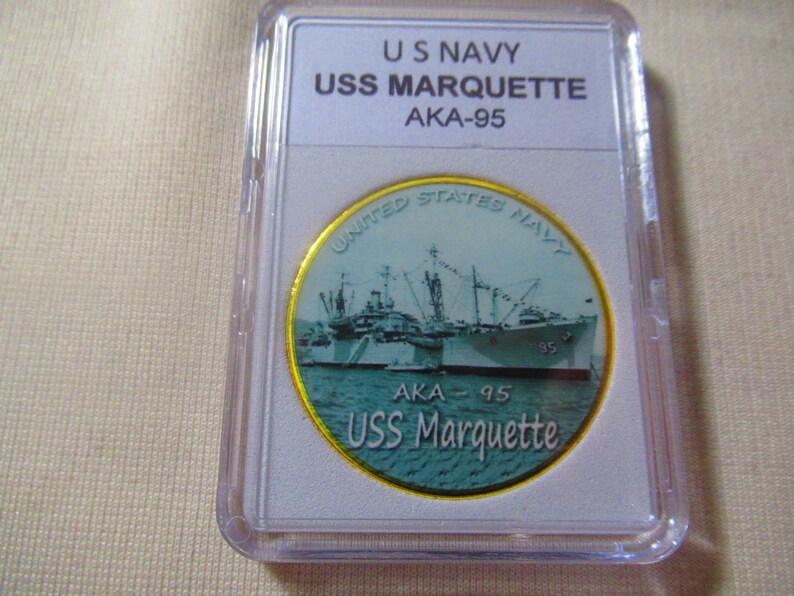 US Navy - USS Marquette (AKA-95) Challenge Coin - Etsy