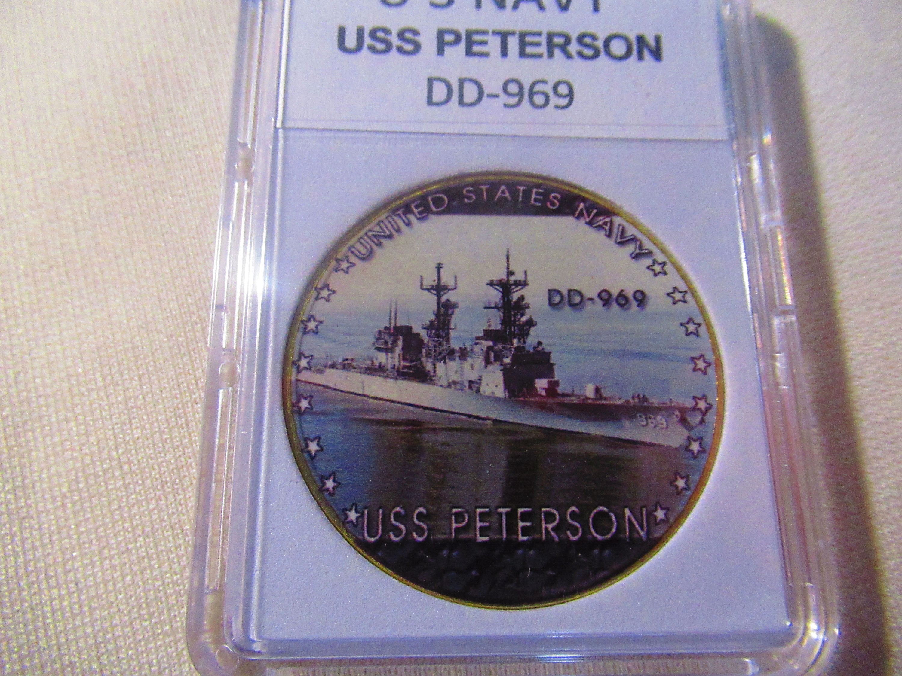 U S Navy - USS PETERSON (DD-969) Challenge Coin - Etsy