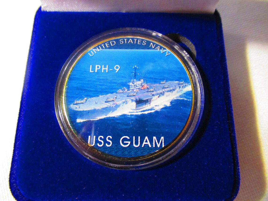 U S Navy - USS GUAM (LPH-9) Challenge Coin - Etsy