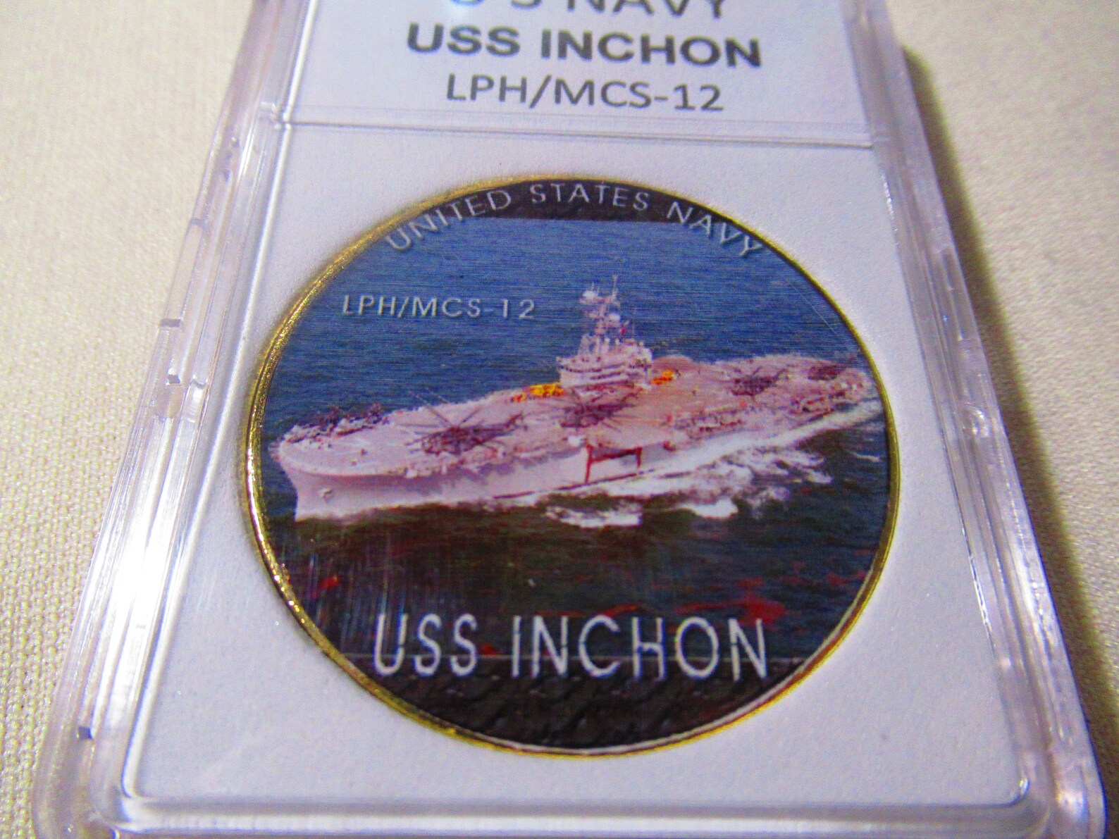 U S Navy USS Inchon LPH/MCS-12 Challenge Coin - Etsy
