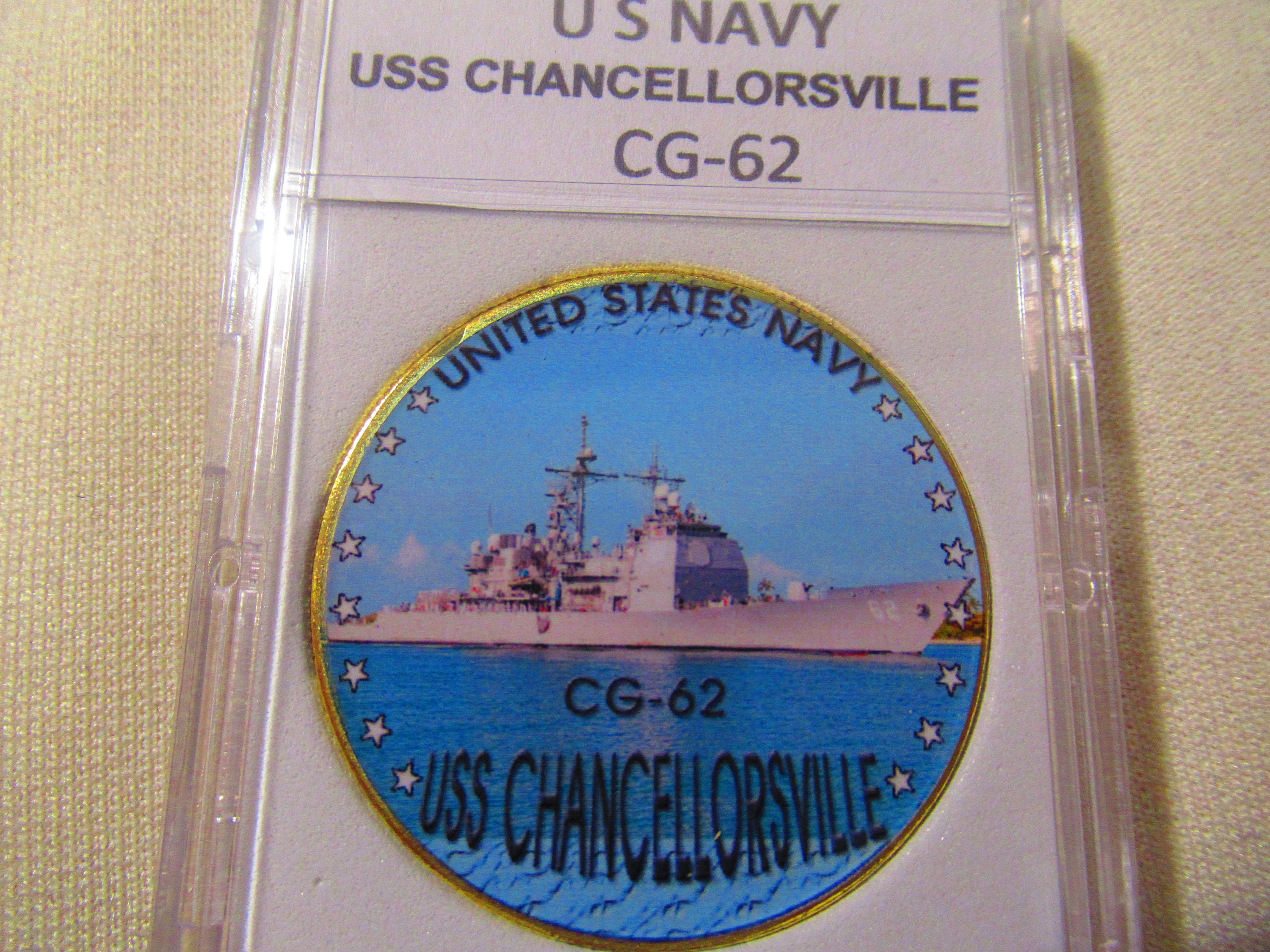 U S Navy - USS CHANCELLORSVILLE / CG-62 Challenge Coin - Etsy