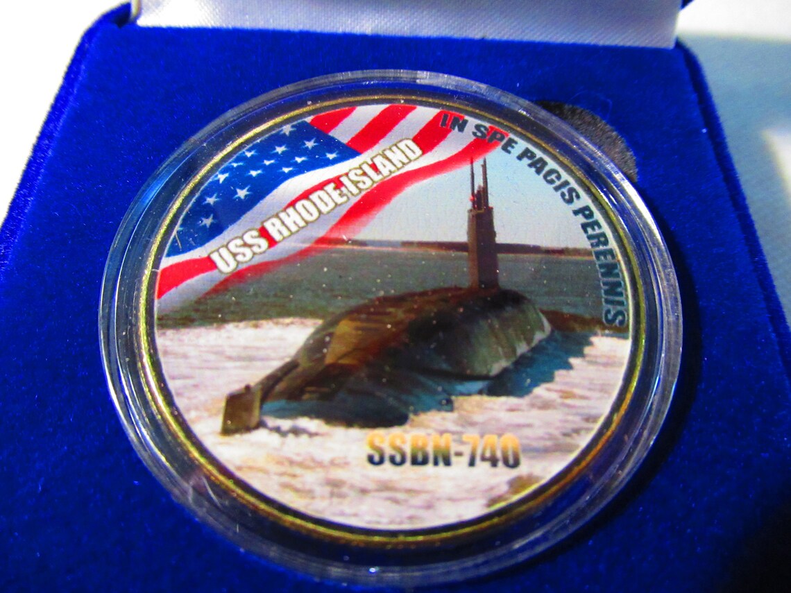 U S Navy Submarine USS Rhode Island / SSBN-740 Challenge Coin - Etsy