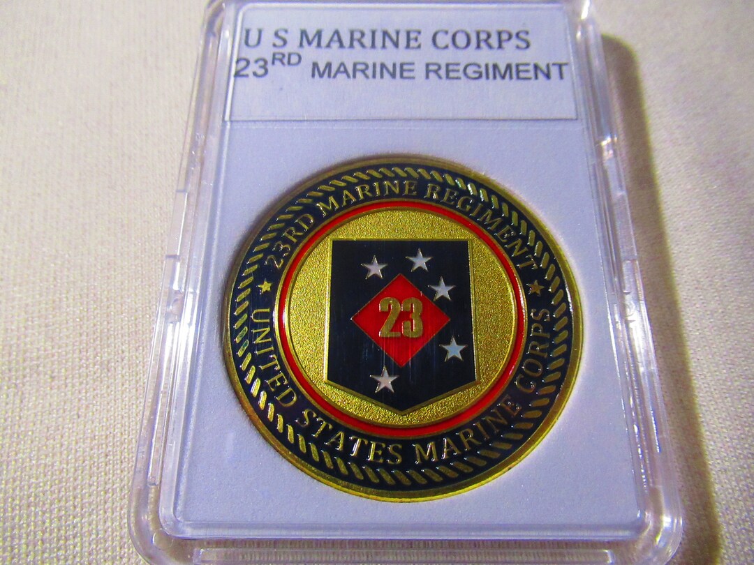 U S Marine Corps - 23rd MARINE REGIMENT Challenge Coin - Etsy