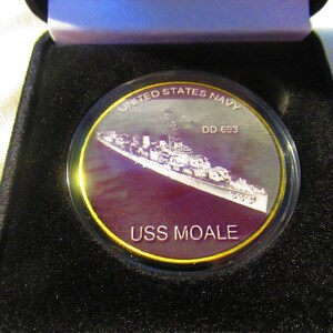 U S Navy - USS MOALE / DD-693 Challenge Coin - Etsy