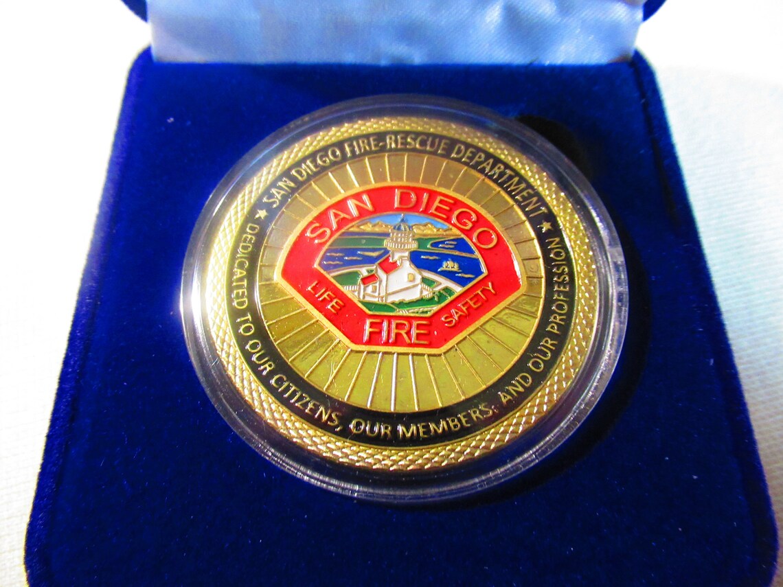 SAN DIEGO Fire/Rescue Dept Challenge Coin | Etsy
