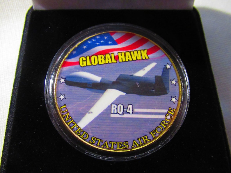 U S Air Force RQ-4 GLOBAL HAWK drone Challenge Coin - Etsy