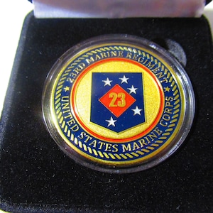 U S Marine Corps - 23rd MARINE REGIMENT Challenge Coin - Etsy