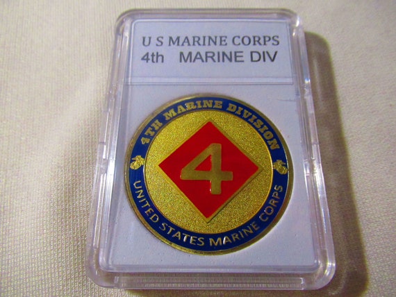U S Marine Corps 4th MARINE DIVISION Challenge Coin | Etsy