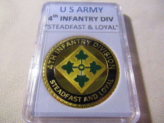 U S Army 4th INFANTRY DIVISION Challenge Coin Art & Collectibles ...