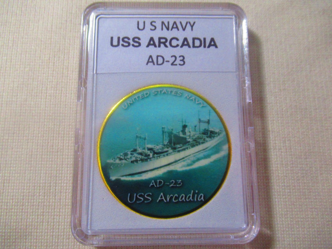 U S NAVY - USS Arcadia (AD-23) Challenge Coin - Etsy