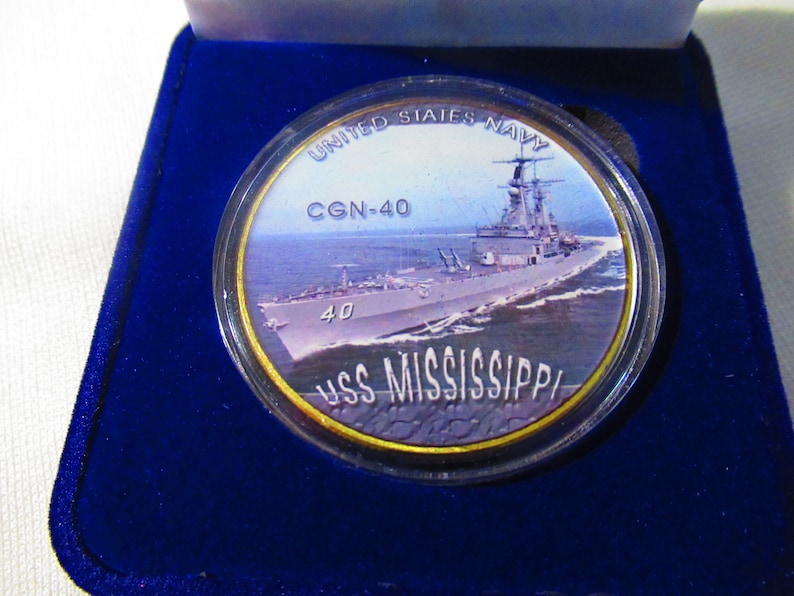 U S Navy USS MISSISSIPPI CGN-40 Challenge Coin - Etsy