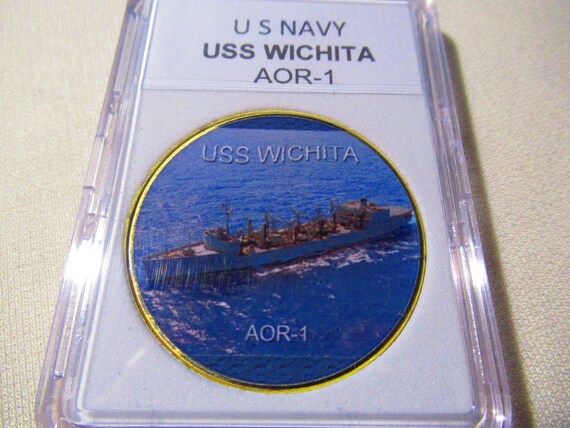 U S NAVY USS Wichita AOR-1 Challenge Coin | Etsy