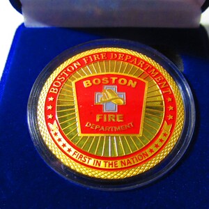 BOSTON Fire Dept. Challenge Coin - Etsy