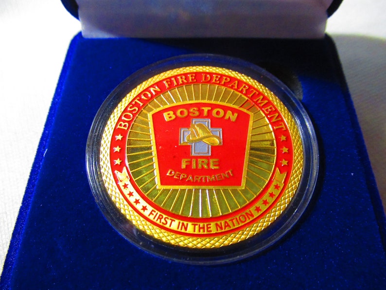 BOSTON Fire Dept. Challenge Coin - Etsy