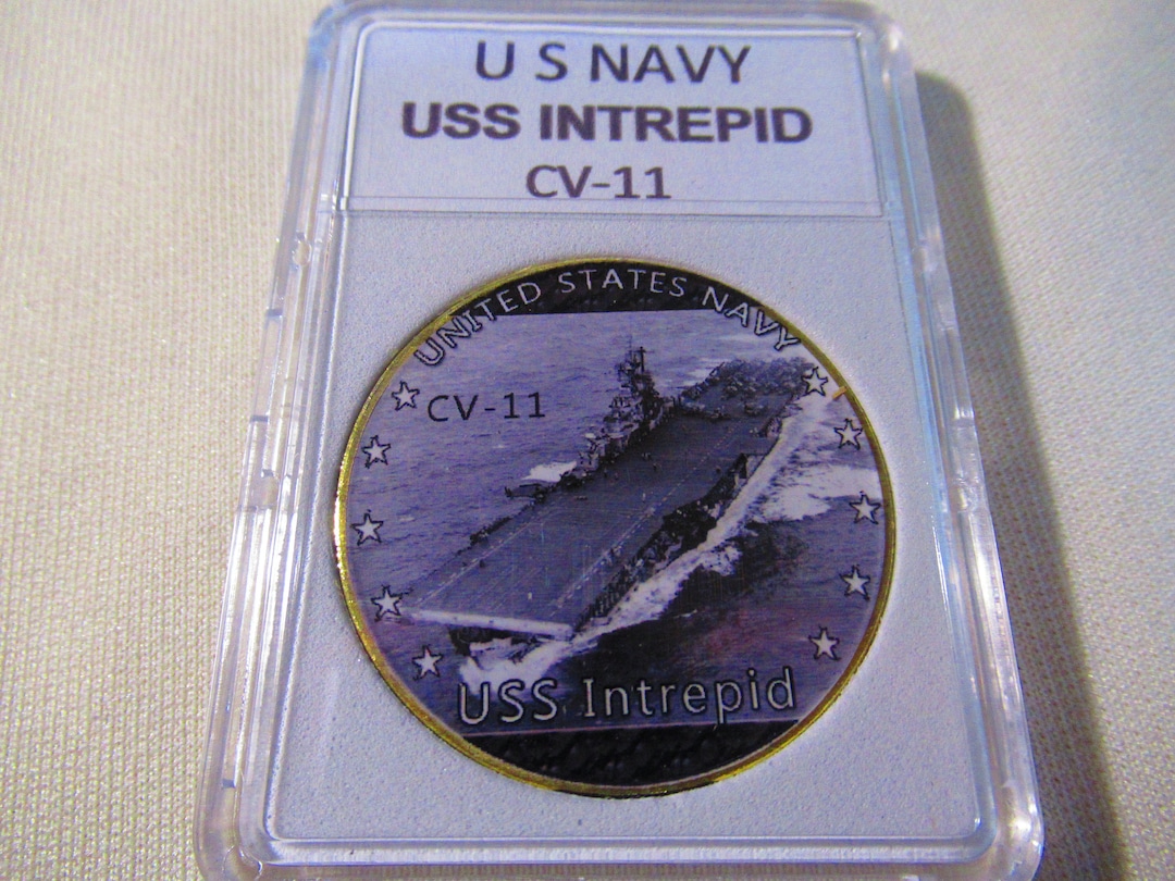 U S Navy - USS INTREPID CV-11 Challenge Coin - Etsy