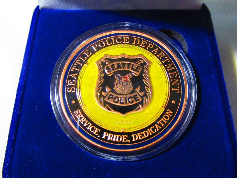 City of SEATTLE WA. Police Dept. Challenge Coin COPPER | Etsy