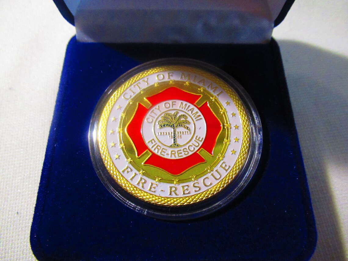 MIAMI FIRE RESCUE Challenge Coin - Etsy