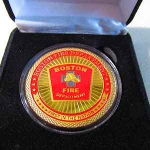 BOSTON Fire Dept. Challenge Coin - Etsy