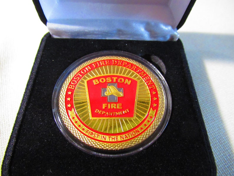 BOSTON Fire Dept. Challenge Coin - Etsy