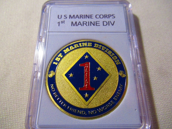 U S Marine Corps 1st MARINE DIVISION Challenge Coin | Etsy