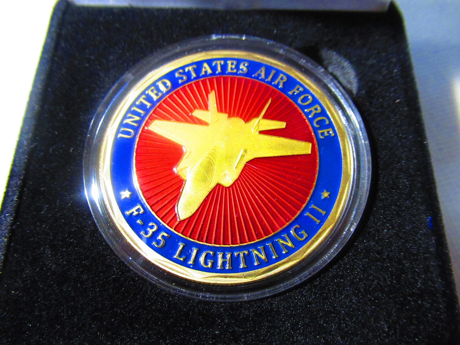 U S AIR FORCE F-35 Lightning II Challenge Coin W/ Presentation | Etsy
