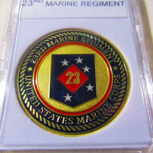 U S Marine Corps - 23rd MARINE REGIMENT Challenge Coin - Etsy