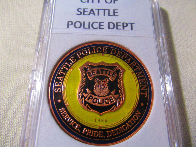 City of SEATTLE WA. Police Dept. Challenge Coin COPPER | Etsy