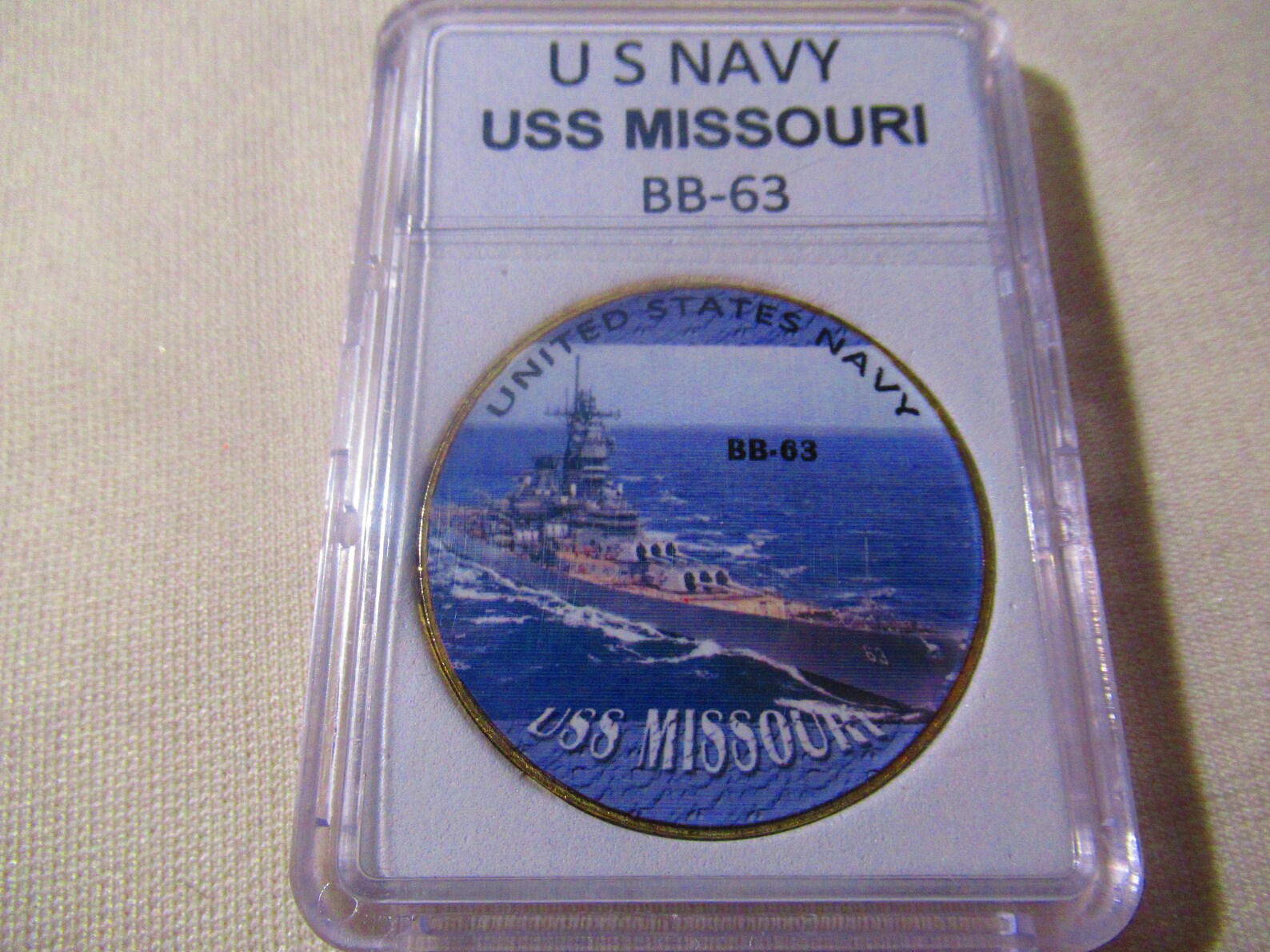 U S NAVY - USS Missouri (BB-63) Challenge Coin - Etsy