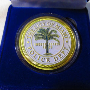 CITY OF MIAMI Police Dept. Challenge Coin - Etsy