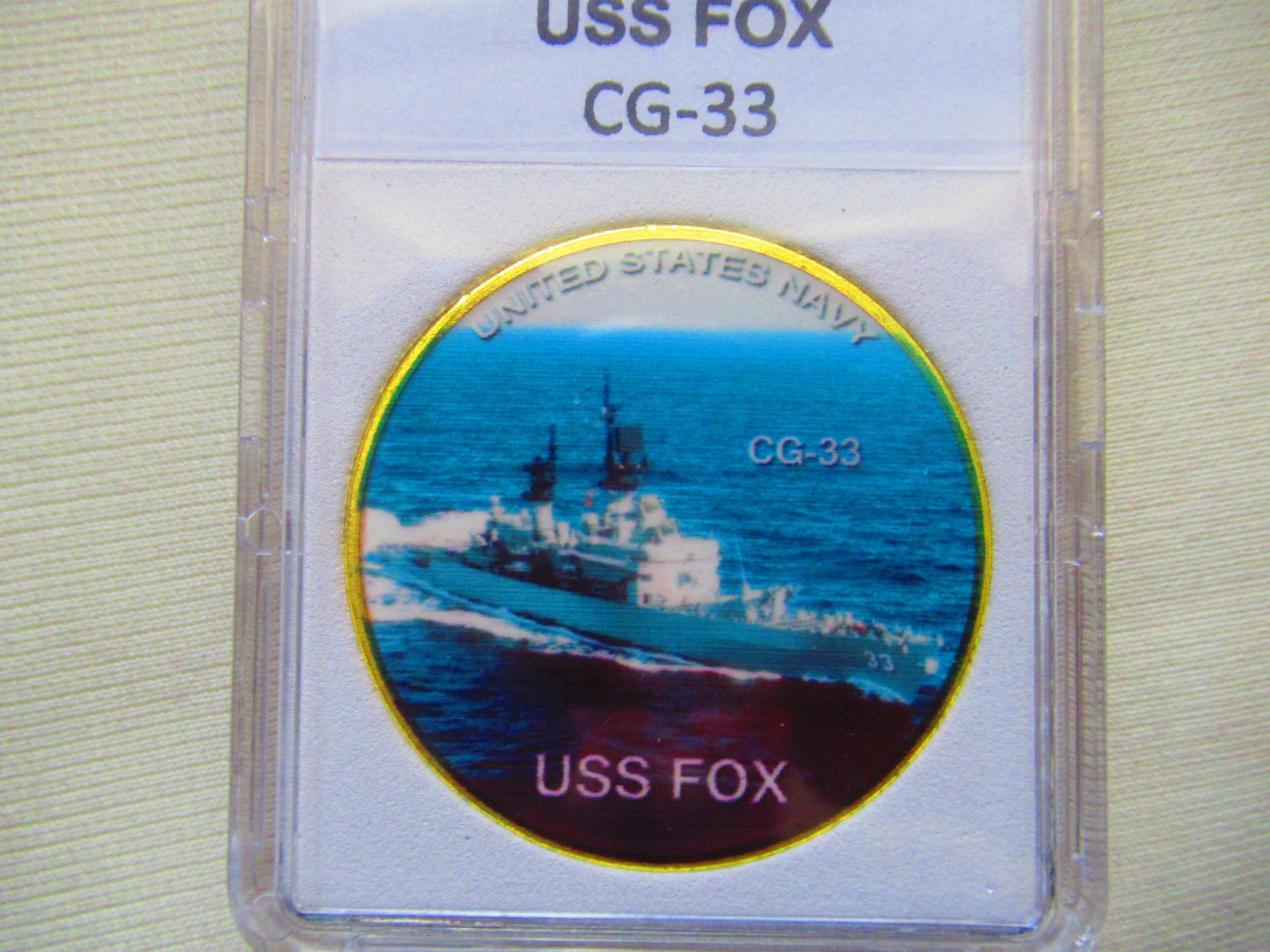 U S Navy - USS FOX CG-33 Challenge Coin - Etsy