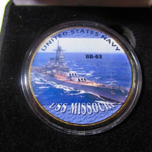 U S NAVY - USS Missouri (BB-63) Challenge Coin - Etsy