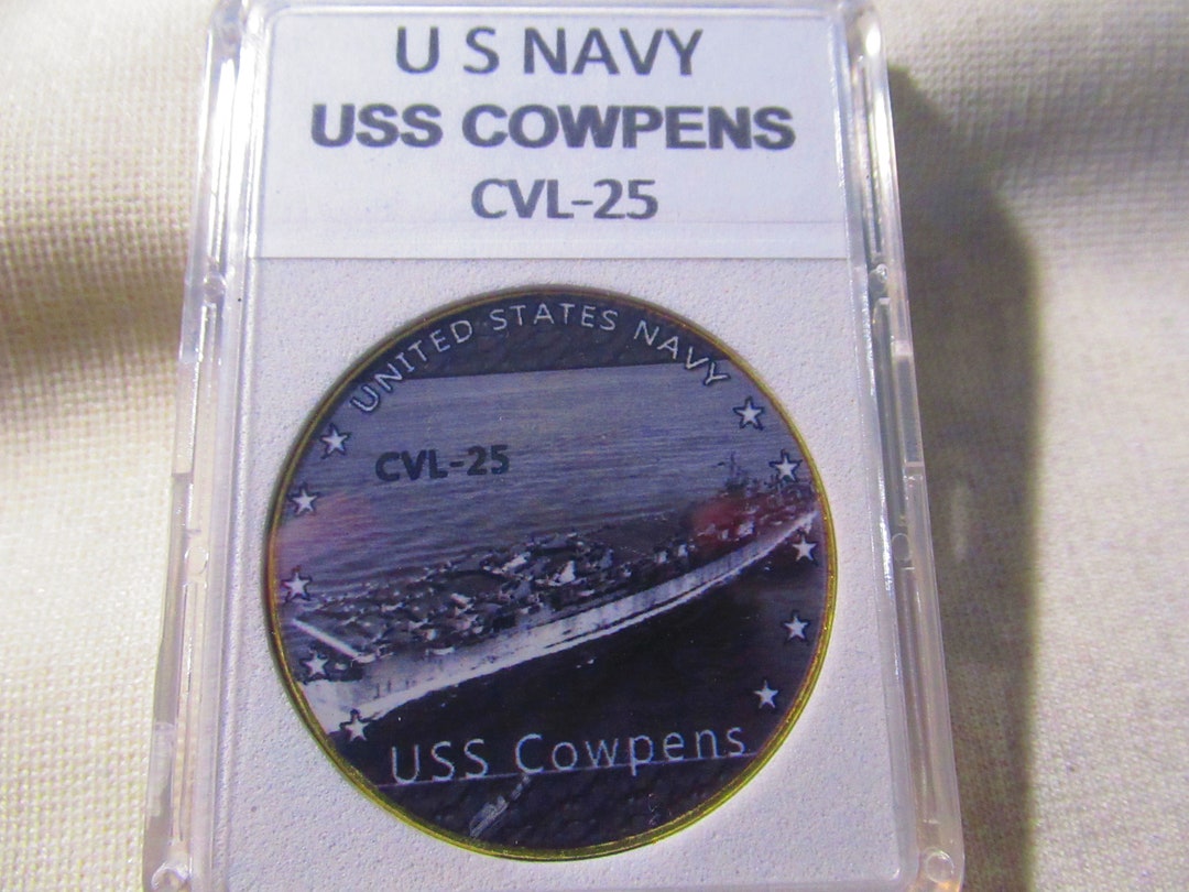 U S Navy - USS COWPENS CVL-25 Challenge Coin - Etsy