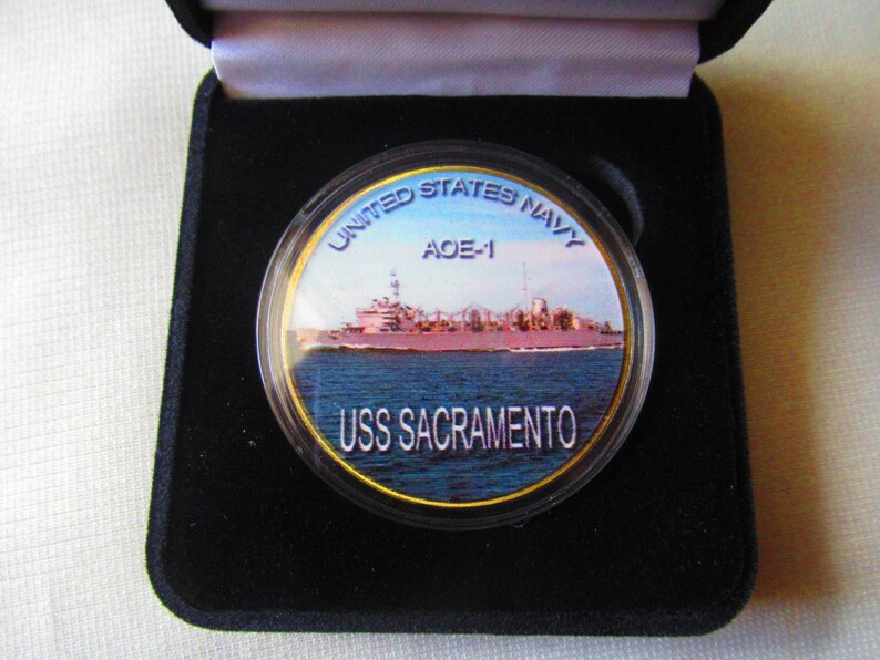 U S NAVY - USS Sacramento AOE-1 Challenge Coin - Etsy