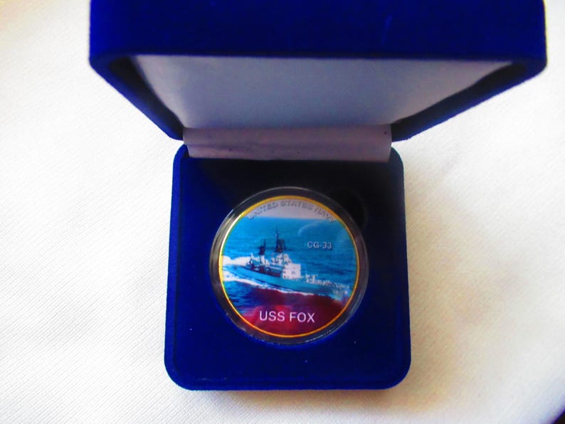 U S Navy - USS FOX CG-33 Challenge Coin - Etsy