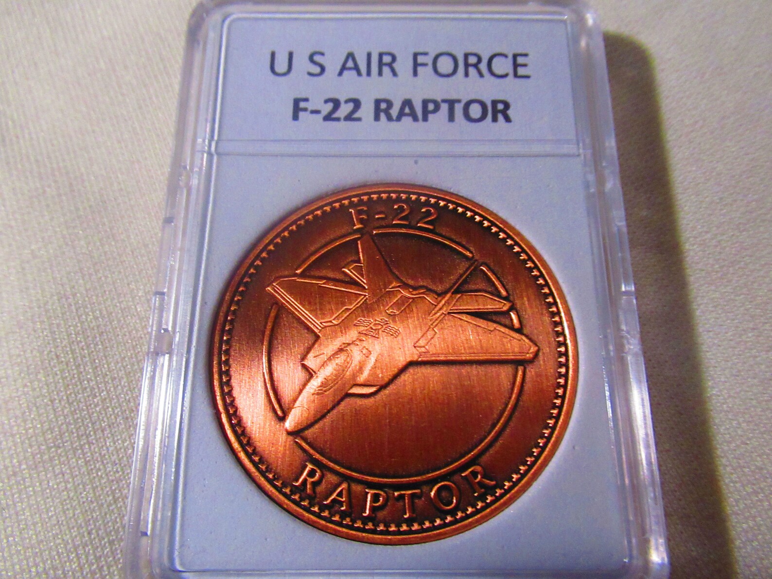 U S Air Force F-22 RAPTOR COPPER Challenge Coin - Etsy
