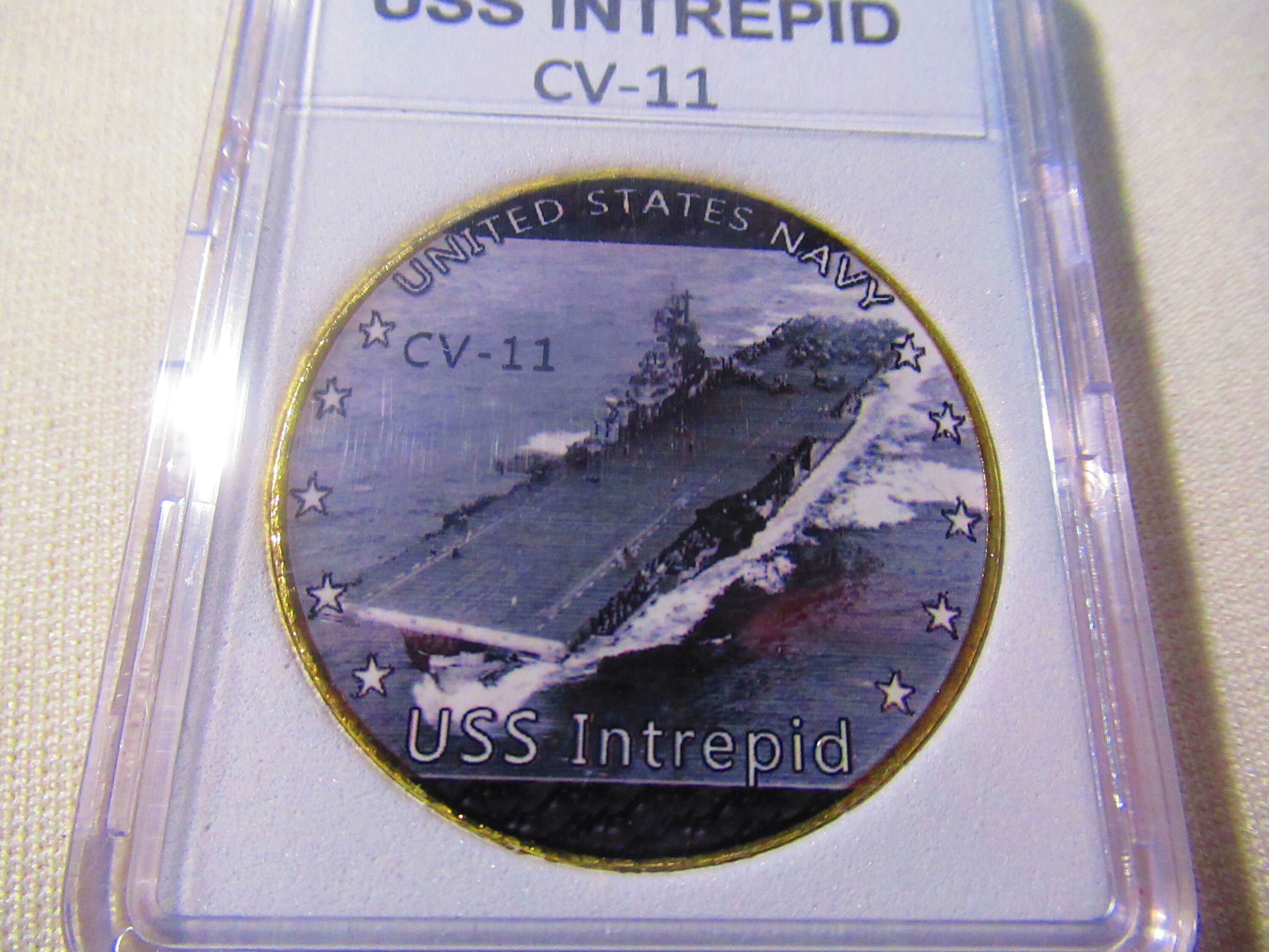 U S Navy - USS INTREPID CV-11 Challenge Coin - Etsy