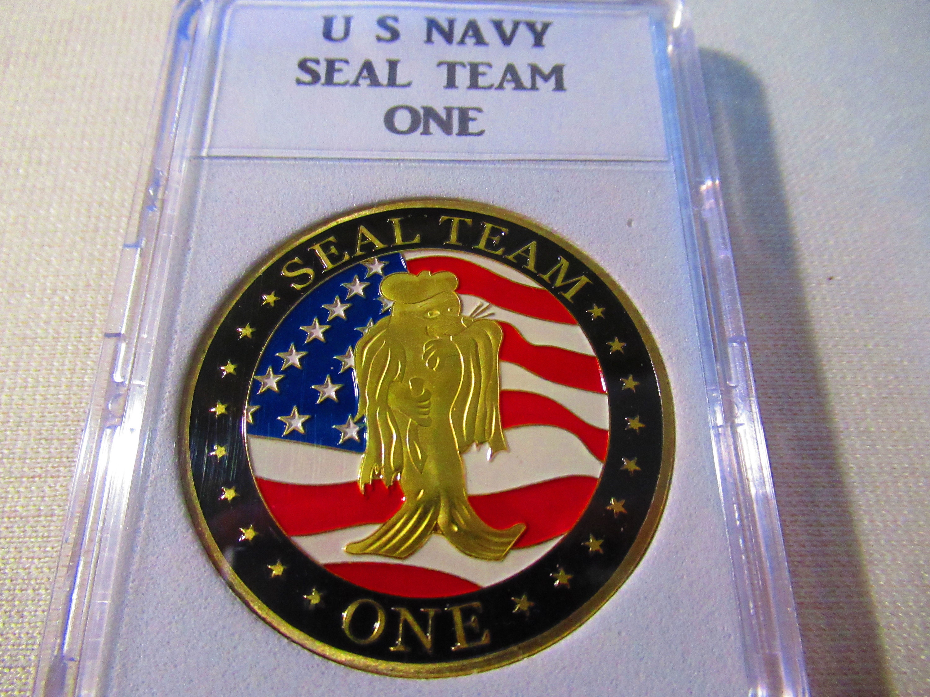 U S Navy SEAL TEAM ONE Challenge Coin | Etsy