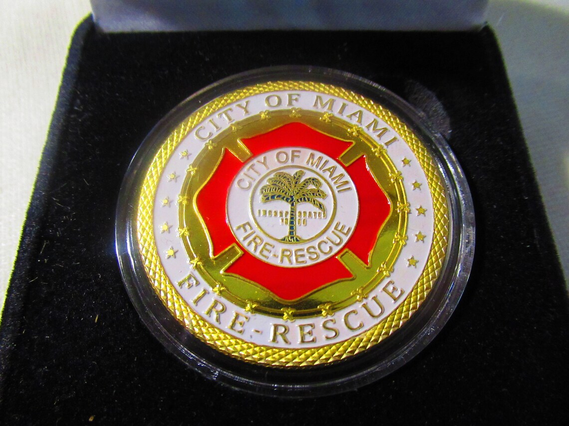 MIAMI FIRE RESCUE Challenge Coin - Etsy