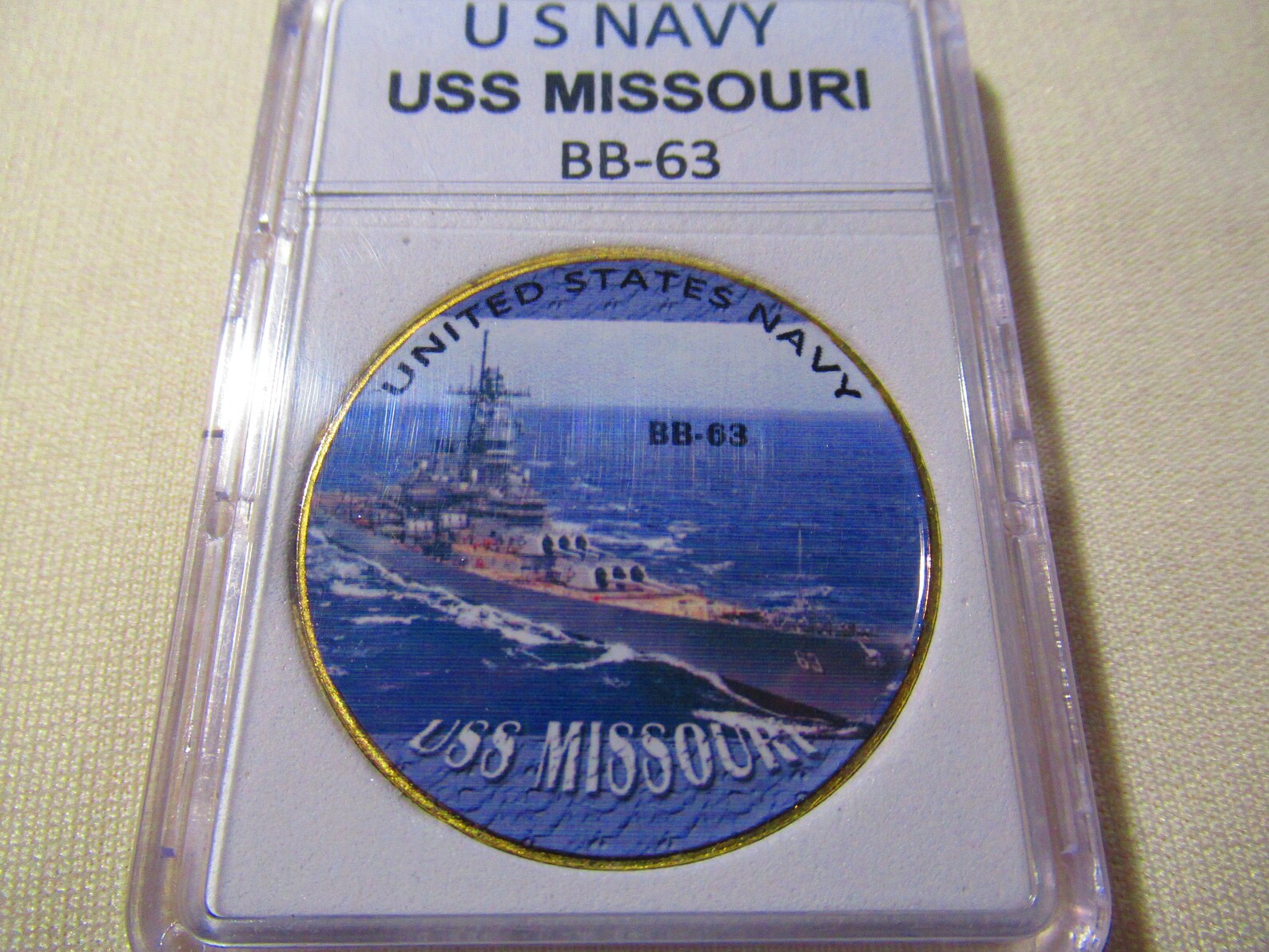 U S NAVY - USS Missouri (BB-63) Challenge Coin - Etsy