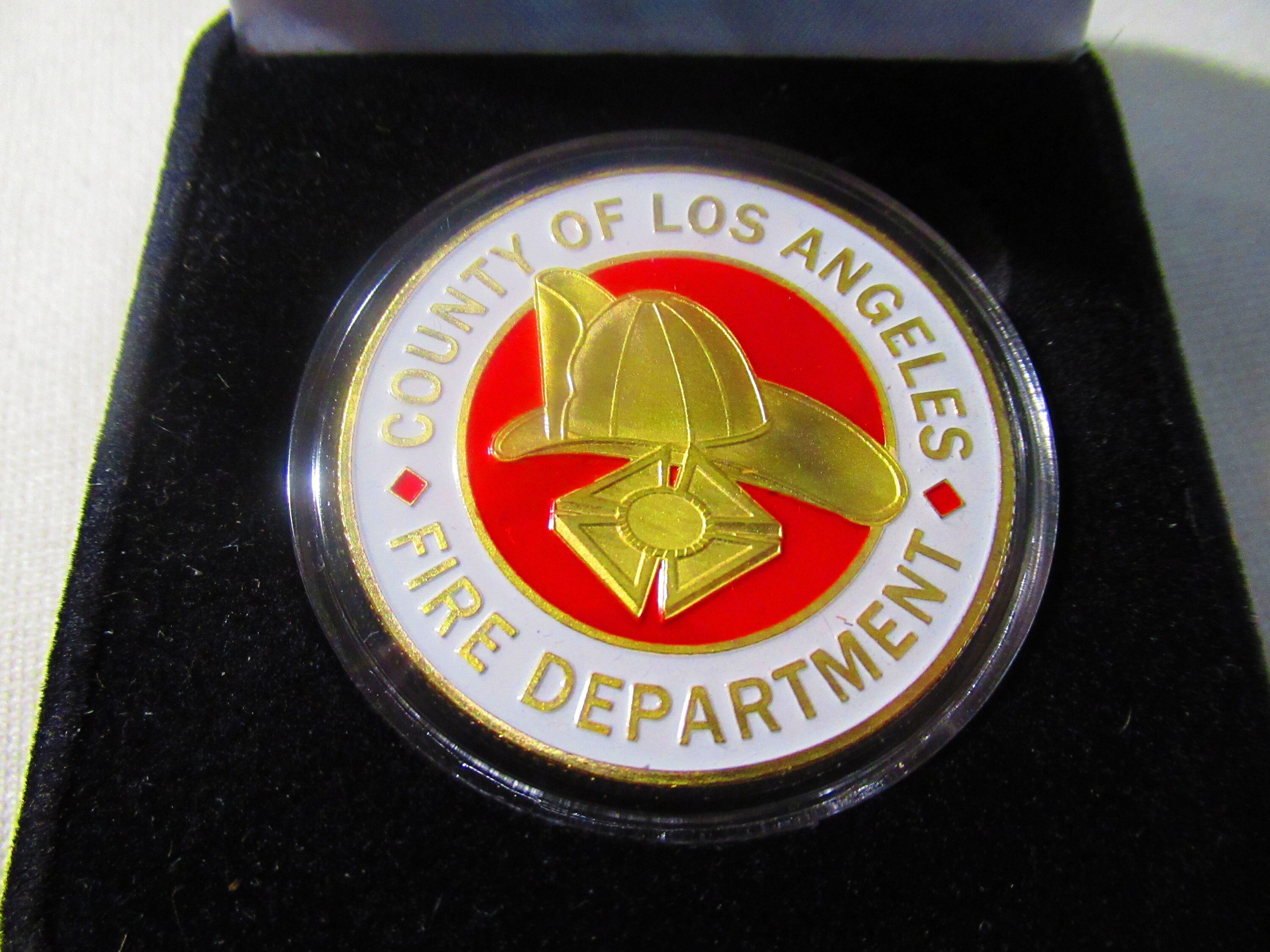 LOS ANGELES COUNTY Fire Dept Challenge Coin | Etsy