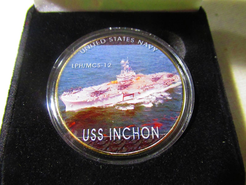 U S Navy USS Inchon LPH/MCS-12 Challenge Coin - Etsy