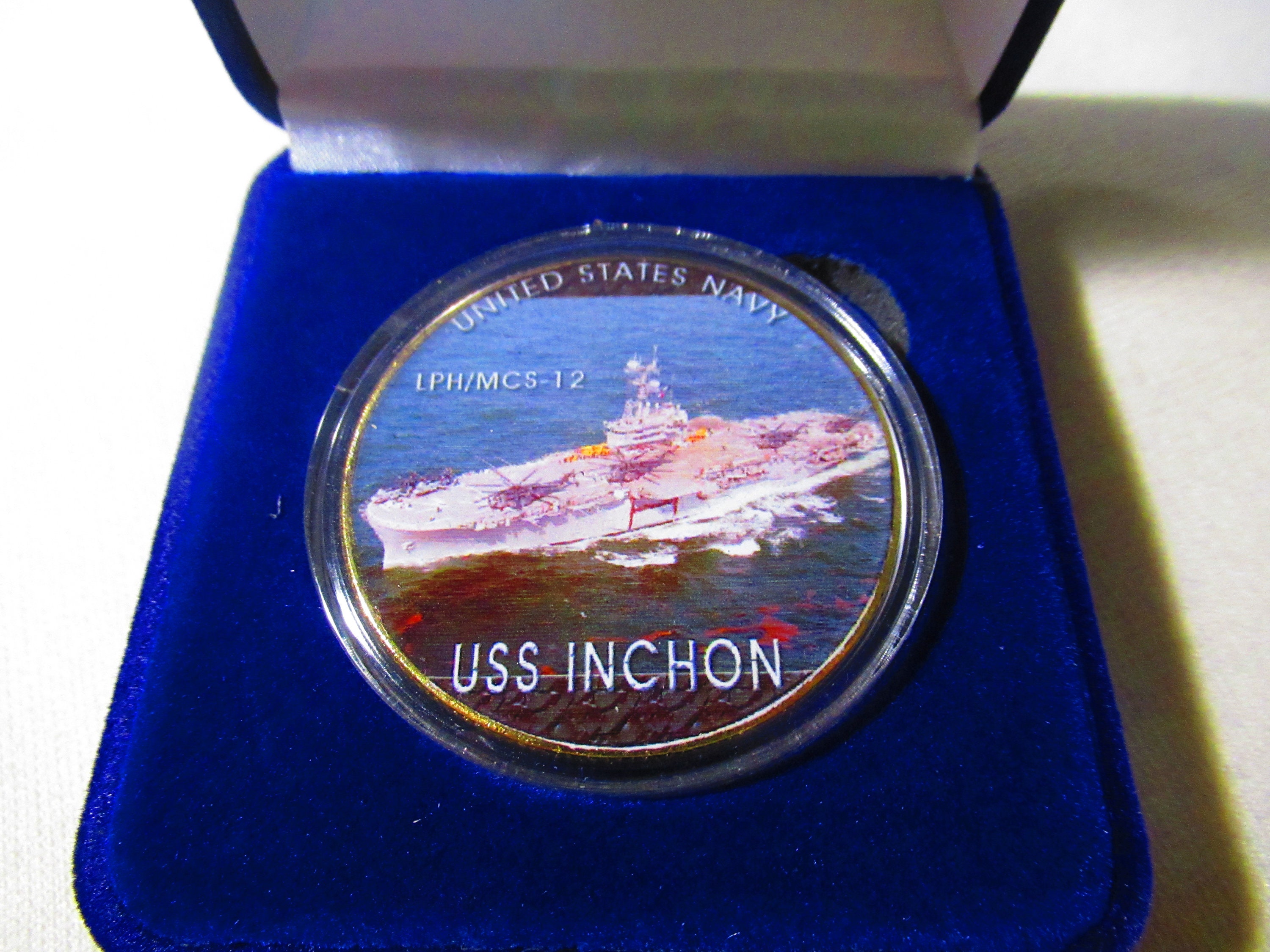 U S Navy USS Inchon LPH/MCS-12 Challenge Coin | Etsy