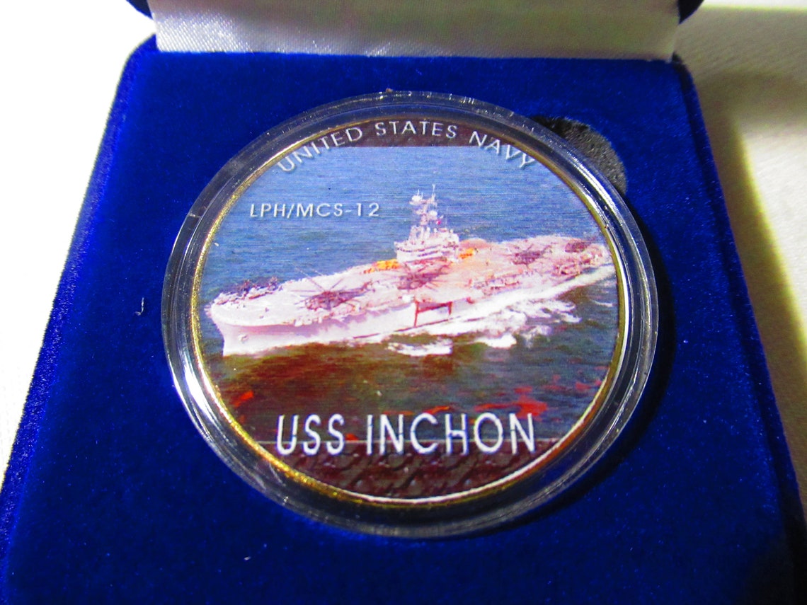 U S Navy USS Inchon LPH/MCS-12 Challenge Coin | Etsy