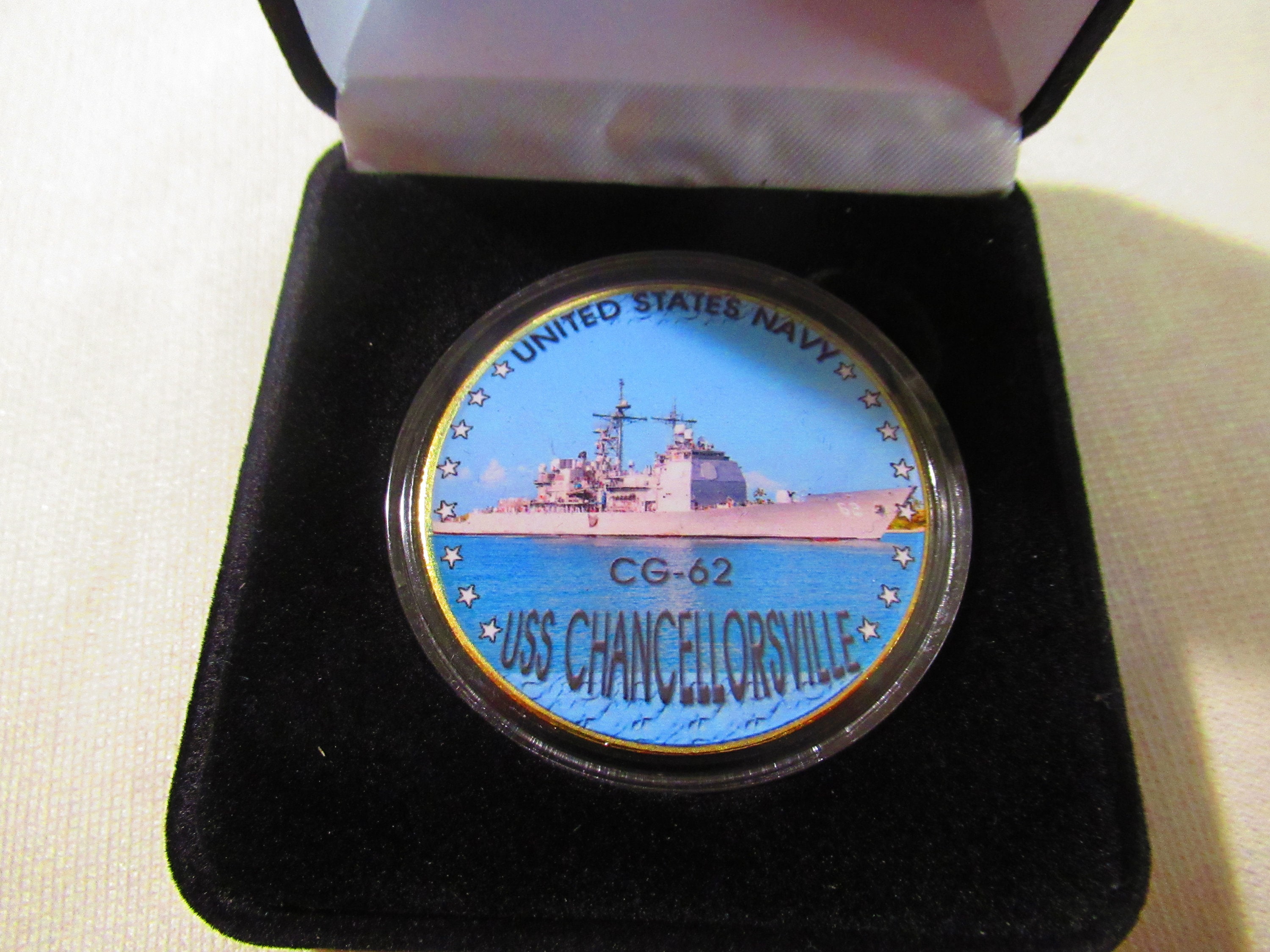 U S Navy - USS CHANCELLORSVILLE / CG-62 Challenge Coin - Etsy