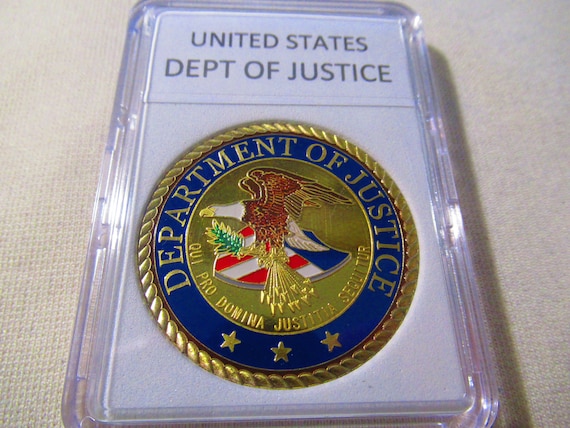 United States Department of Justice Challenge Coin | Etsy