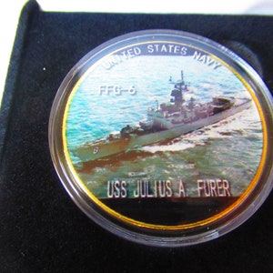 U S Navy USS Julius A. Furer FFG-6 Challenge Coin - Etsy